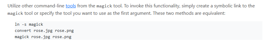 Command Line Magick Vs Magick Convert In Documentation · Imagemagick Imagemagick