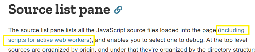 Debugging worker threads page incomplete/low quality · Issue #2497 · mdn/sprints · GitHub