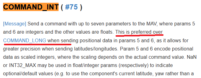 Implicit MAV_FRAME for MAV_CMDs sent as COMMAND_LONG · Issue #1981 · mavlink/mavlink · GitHub