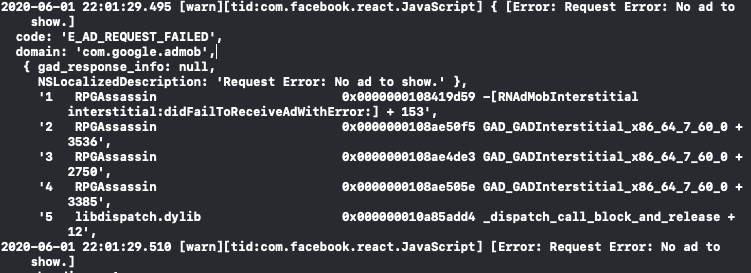 No Ad To Show · Issue 234 · Sbugert React Native Admob · Github