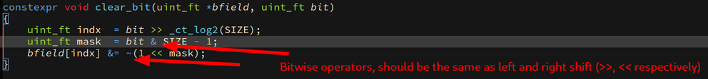 Bitwise operators are not properly classified as such and resulting in incorrect syntax ...