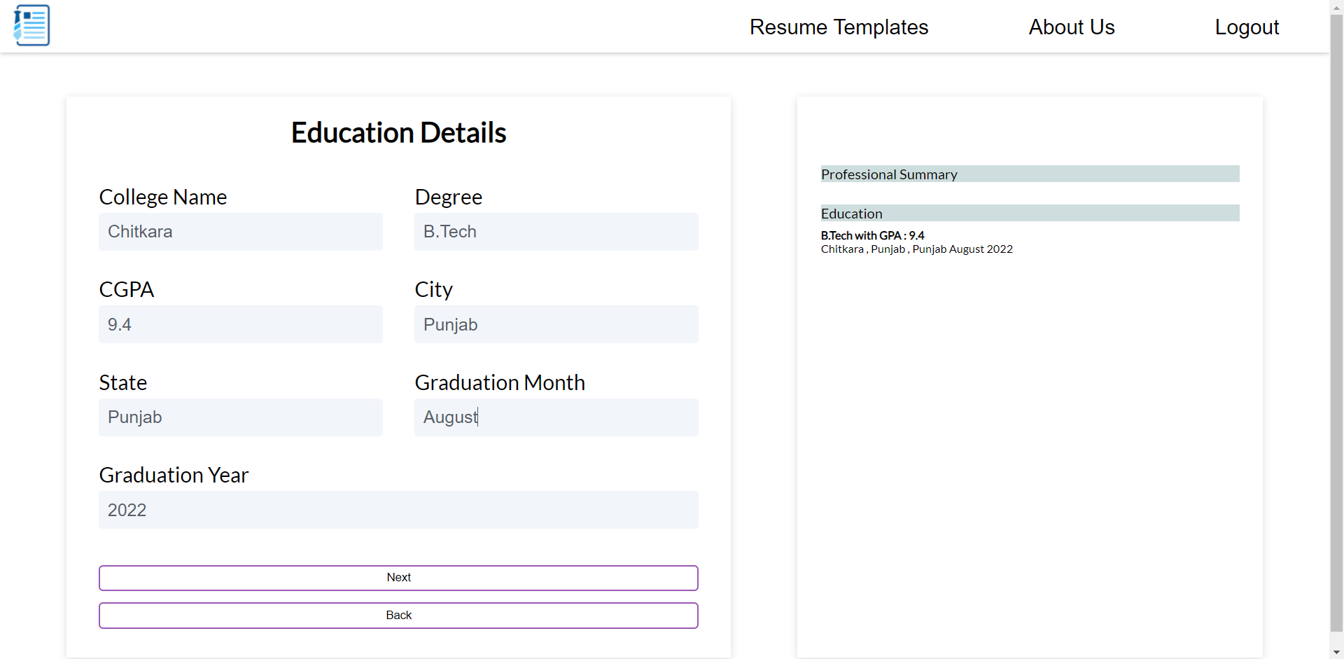 GitHub - kingshuk441/ResumeBuilder: Website to provide templates for ...