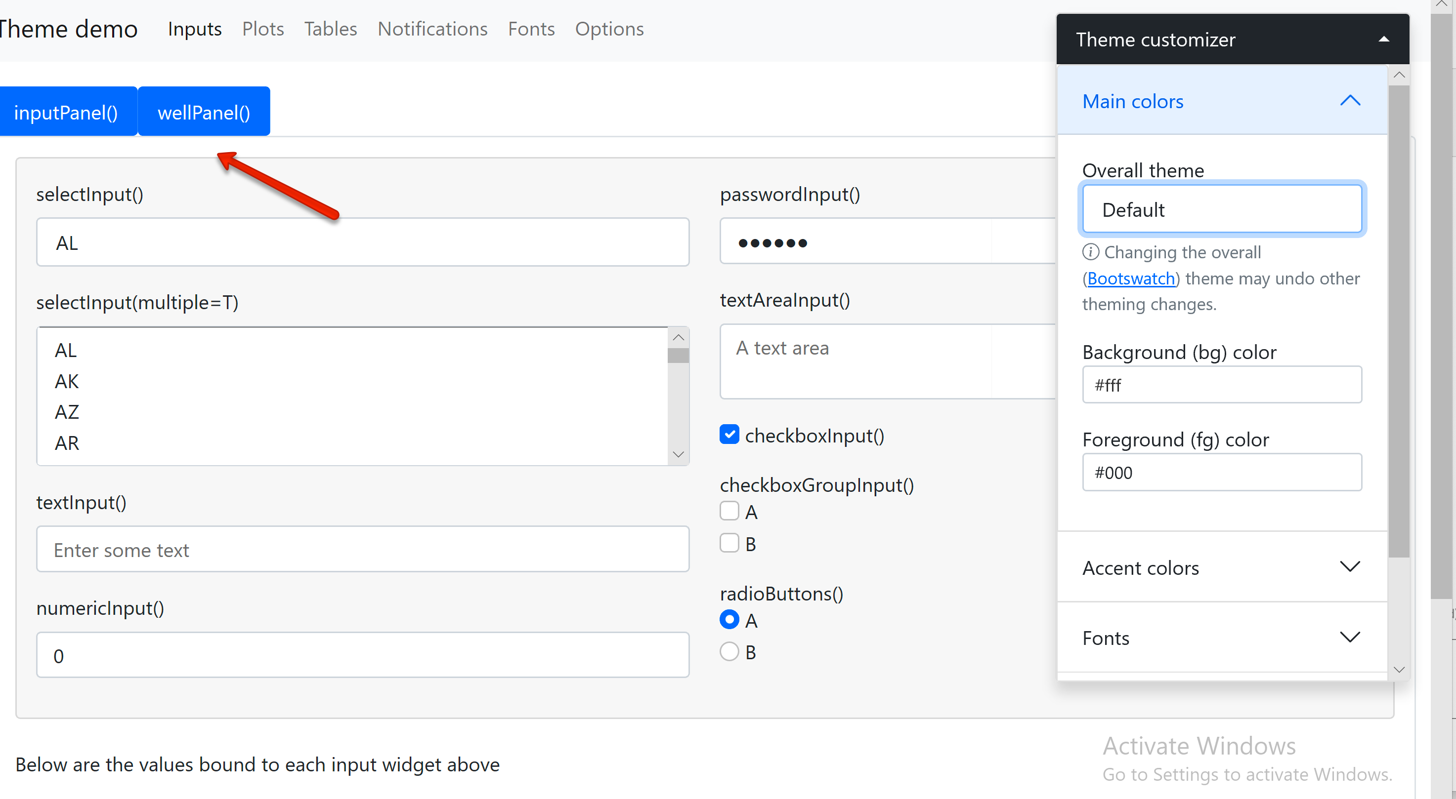 bs5: Windows: edge: themer-demo: Input and Well panel tab look selected at the same time · Issue ...