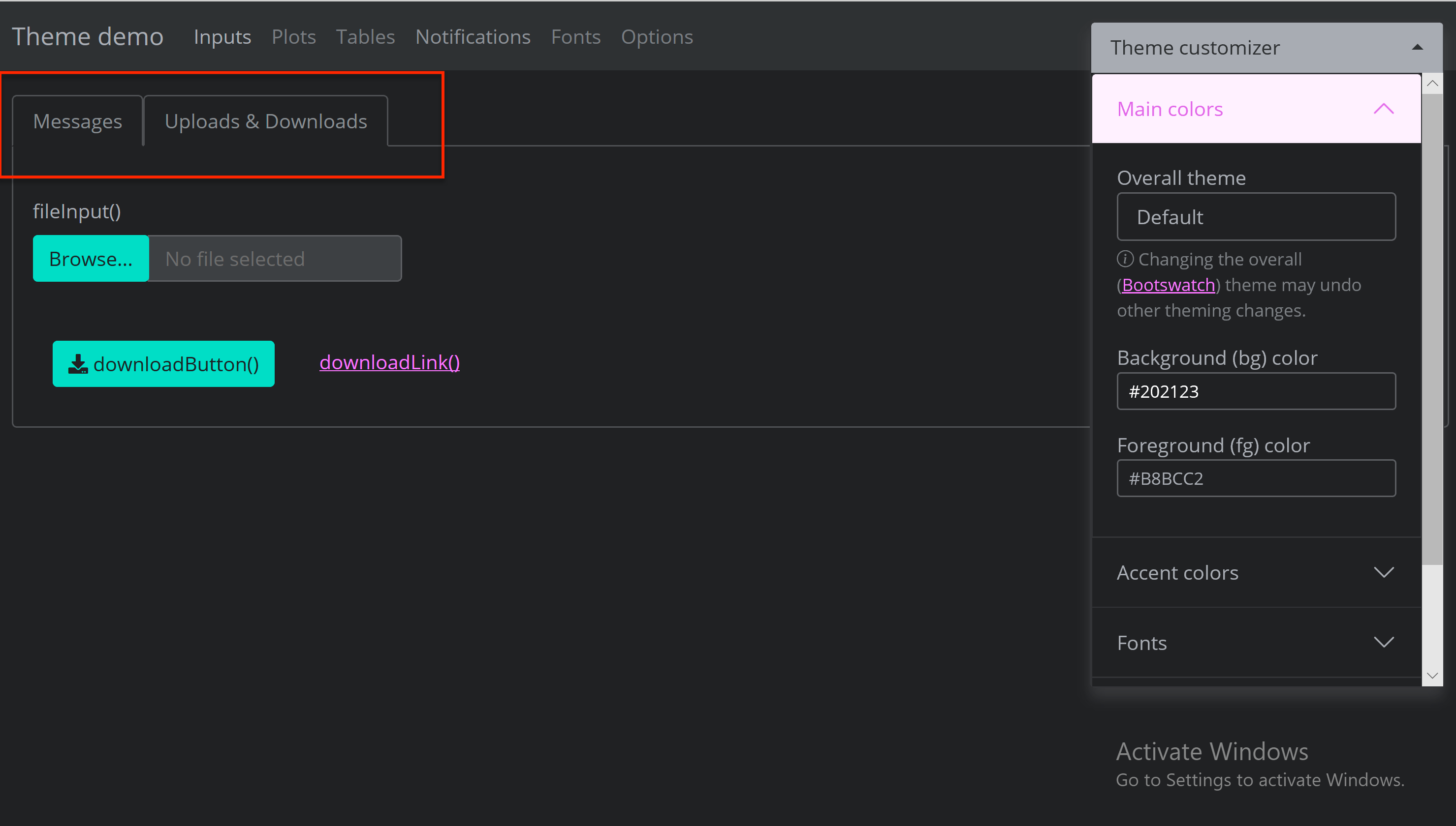 bs5: Windows: edge: themer-demo: Input and Well panel tab look selected at the same time · Issue ...