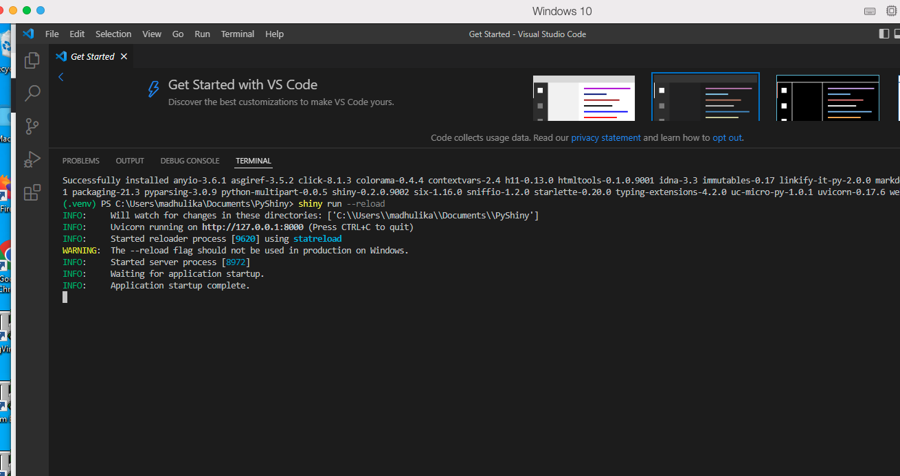 Windows - "shiny run --reload" logs show strange characters · Issue #162 · posit-dev/py-shiny ...