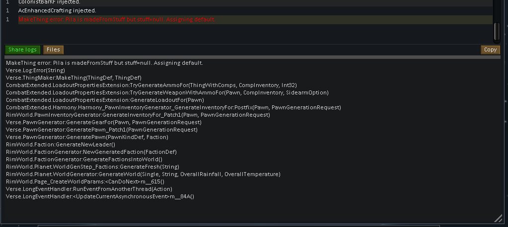 is madeFromStuff but stuff=null · Issue #273 · CombatExtendedRWMod/CombatExtended · GitHub