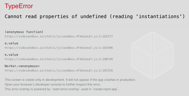 "Cannot read properties of undefined (reading 'instantiations')" when using `as const` · Issue ...