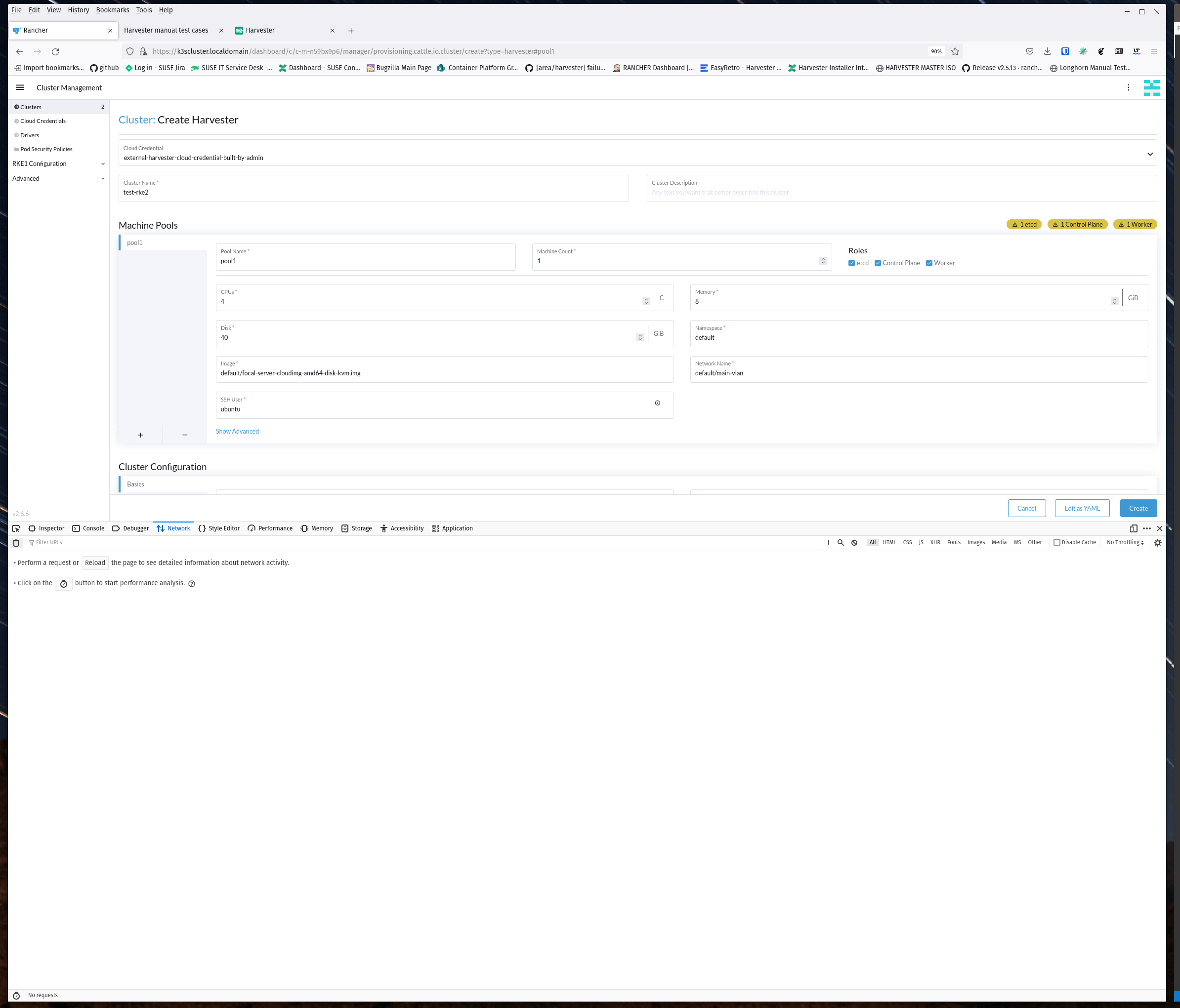 [BUG] Unable to provision RKE2 cluster from external Harvester cloud credential · Issue #2590 ...