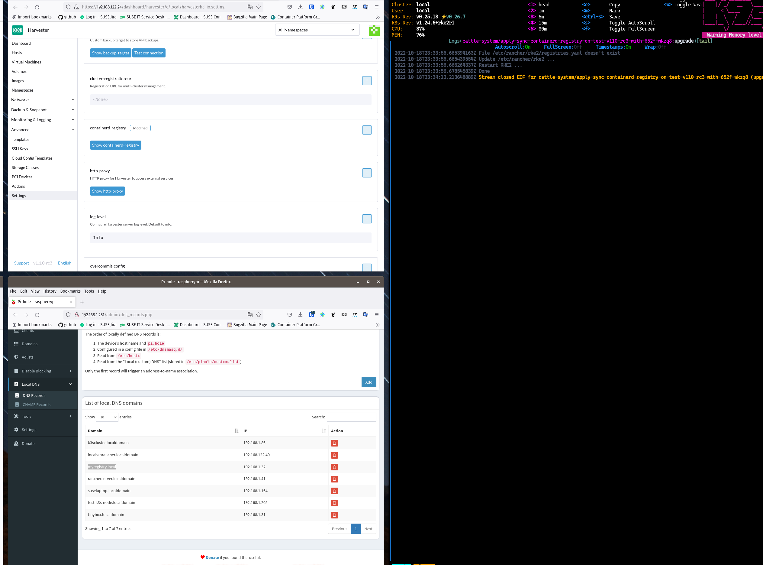 [BUG] Set Harvester containerd-registry to use default value also cleanup previous status ...
