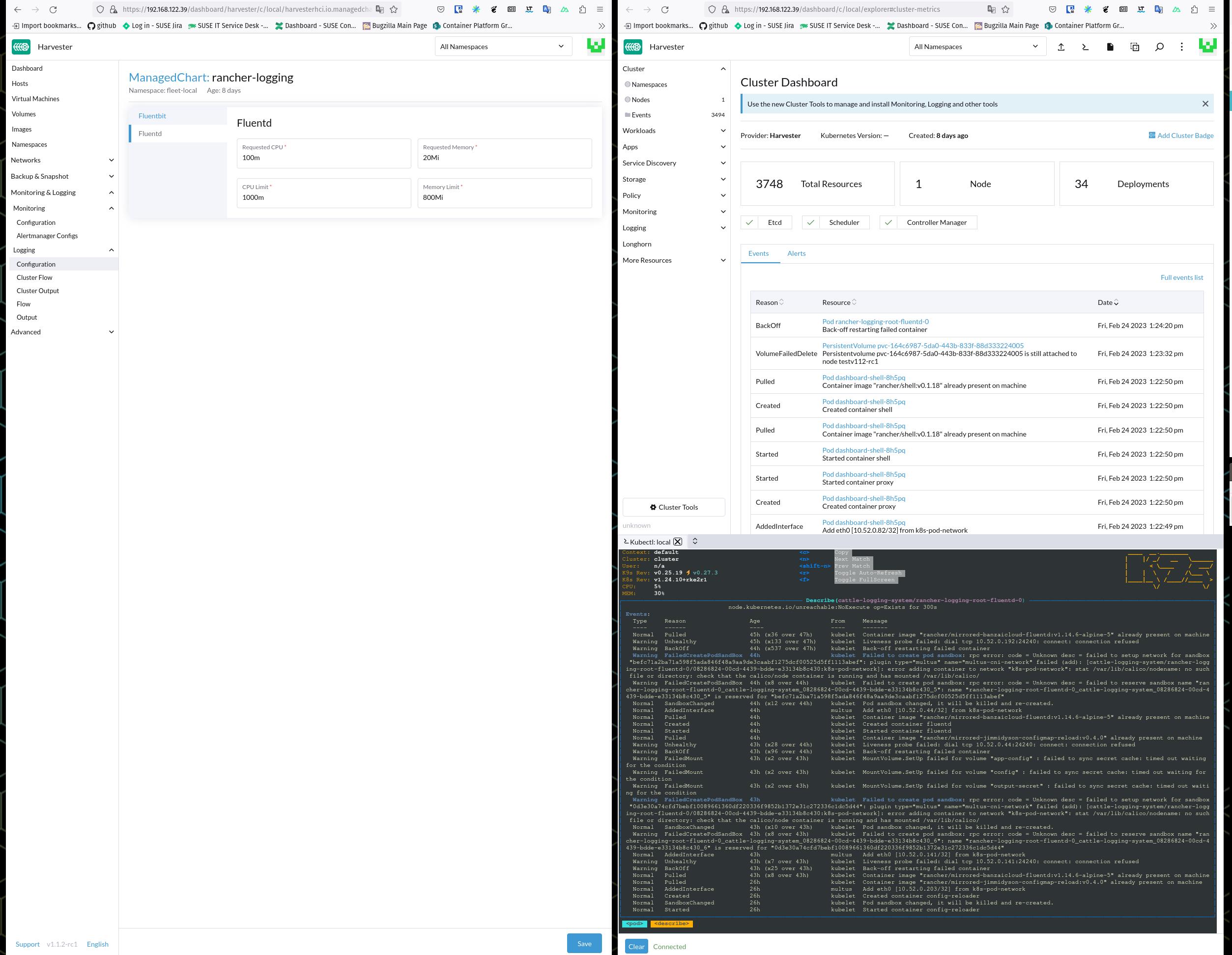 Enhancement Funnel In Monitoring And Logging Rancher Logging Events To A Tab On The Dashboard