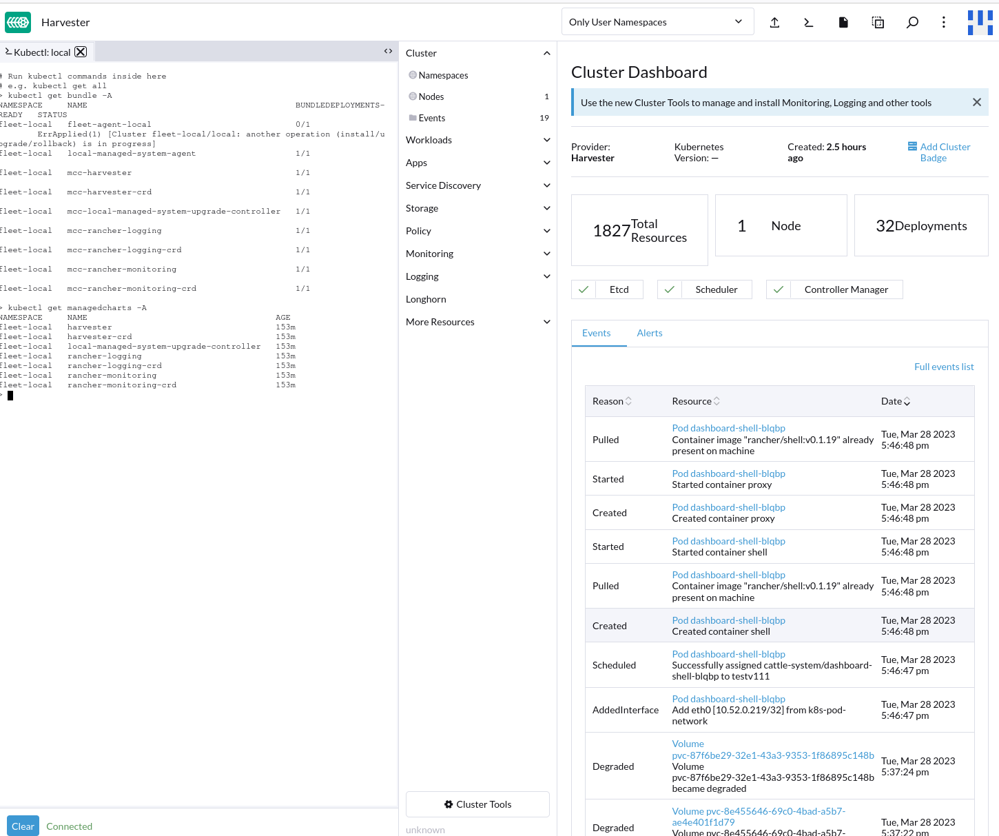 [BUG] Harvester single node upgrade will get `another operation (install/upgrade/rollback) is in ...