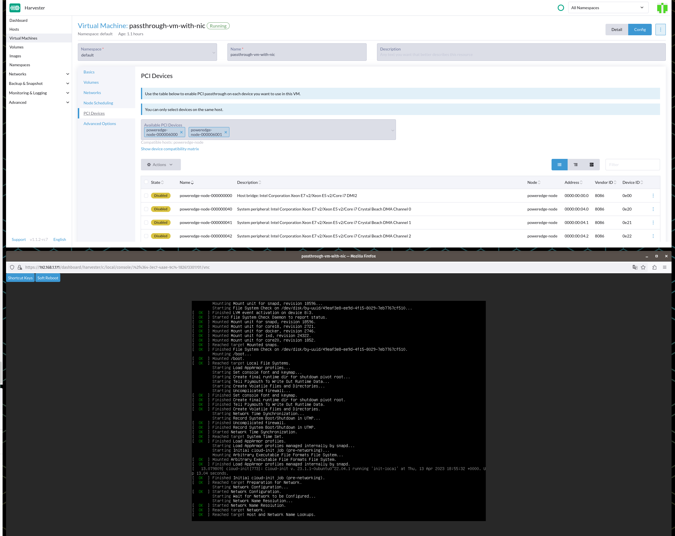 [BUG] PCI Device After Upgrade From v1.1.1 to v1.1.2-rc5 on VM Causes ...