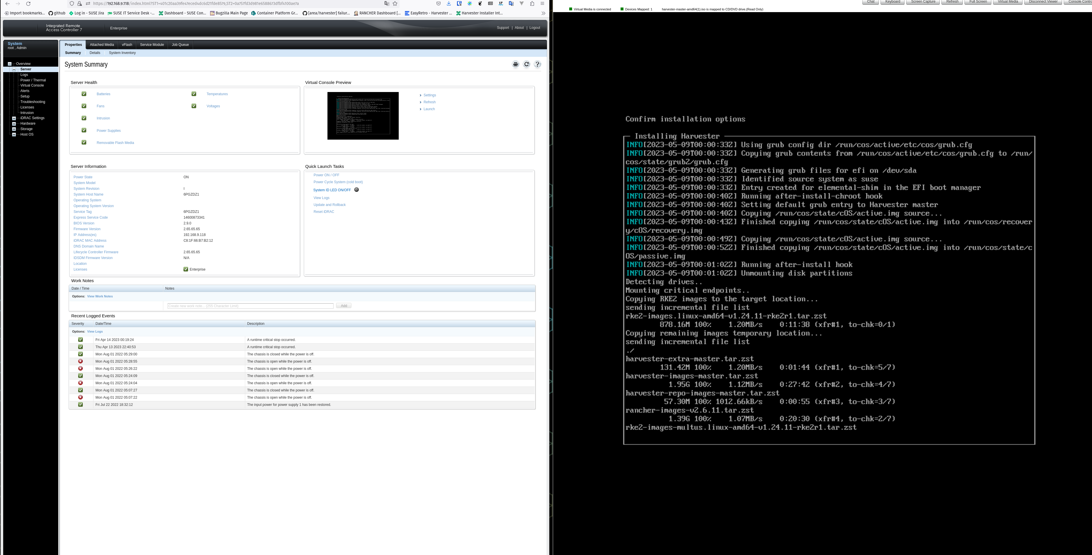 [BUG] Virtual Media Installation Hangs For 2+hrs With "containerd.sock" Connection Error · Issue ...