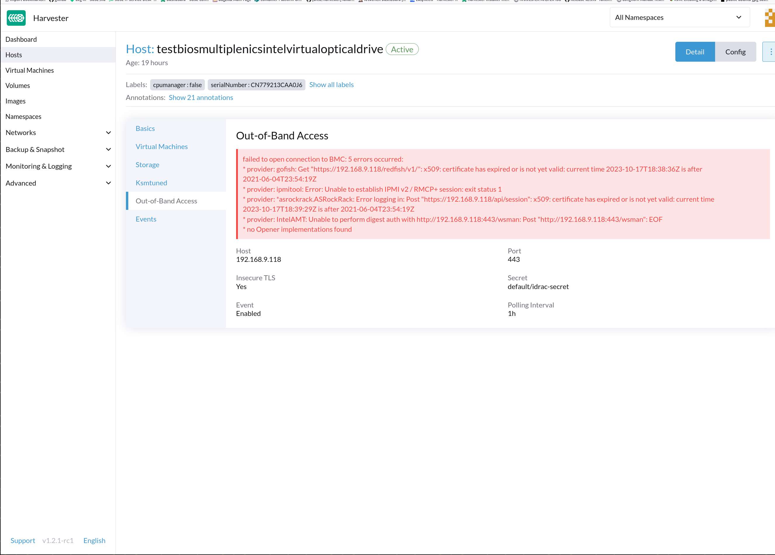 [BUG] Out-of-Band Access on Host (harvester-seeder addon) fails to retrieve updated SSL cert ...