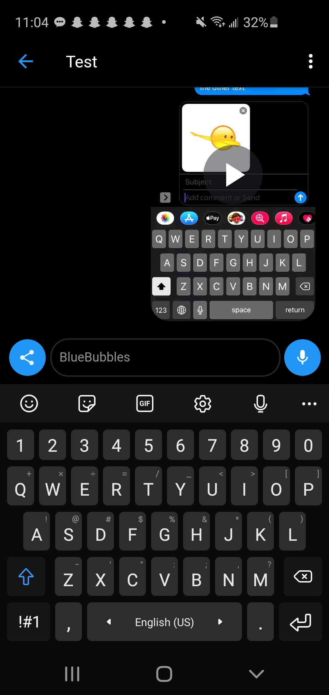 Cannot display a message that is just a space · Issue #786 · BlueBubblesApp/bluebubbles-app · GitHub