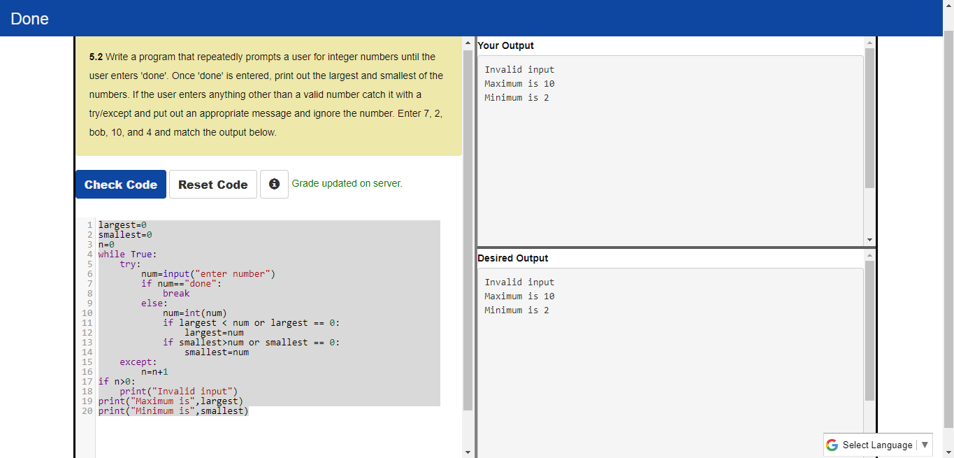 [Coursera] Python for everybody 5.2 Assignment · GitHub