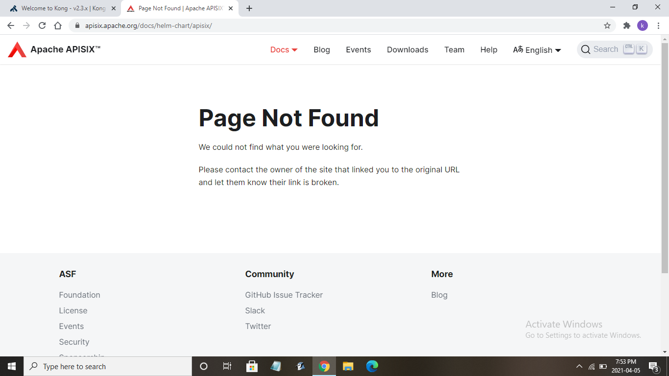 page not found for Apisix Docker and Apisix Helm Chart · Issue #281 · apache/apisix-website · GitHub