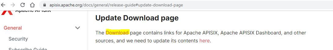 docs: download link in Release Guide · Issue #319 · apache/apisix-website · GitHub