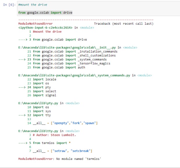 Modulenotfounderror: No Module Named Google