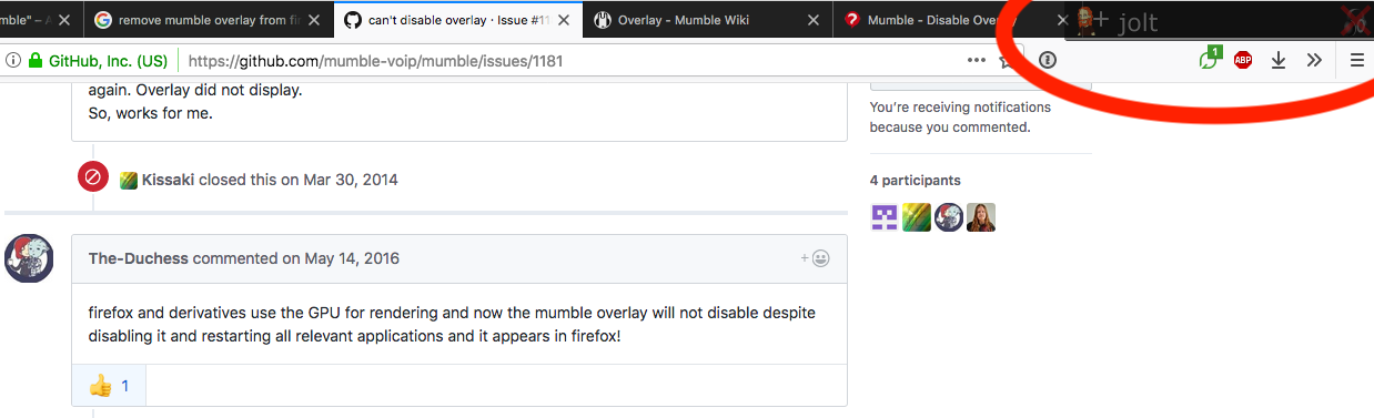 can't disable overlay · Issue #1181 · mumble-voip/mumble · GitHub