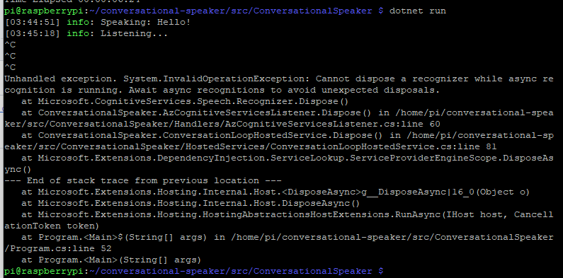 Program stop at "listening...." · Issue #22 · microsoft/conversational ...