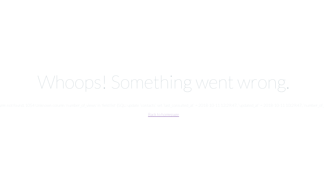 Whoops! Something went wrong. - When opening a contact · Issue #1906 ...