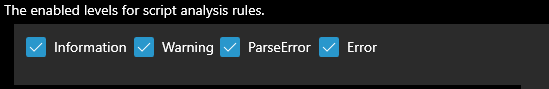 Settings - Script Analyzer - Reposition enabled levels 🔛 · Issue #1338 · ironmansoftware ...