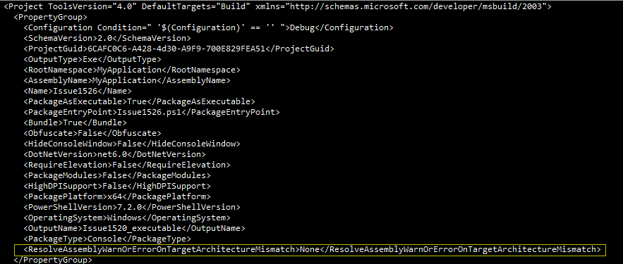 Add Option For Resolveassemblywarnorerrorontargetarchitecturemismatch