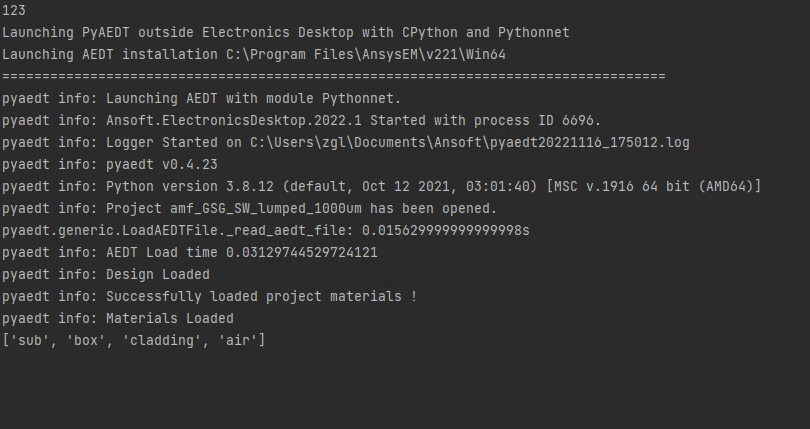 error message occur when open aedt file with pyaedt version "0.6.22" · Issue #1911 · ansys ...
