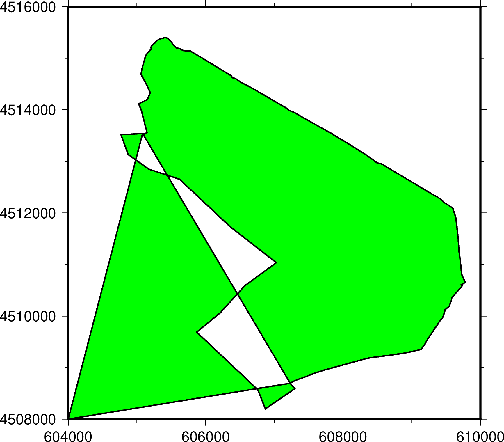 Filling polygon can't handle shitty data points · Issue #2194 · GenericMappingTools/gmt · GitHub