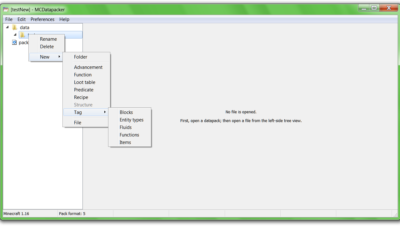 GitHub - IoeCmcomc/MCDatapacker: A Minecraft datapack maker supporting ...