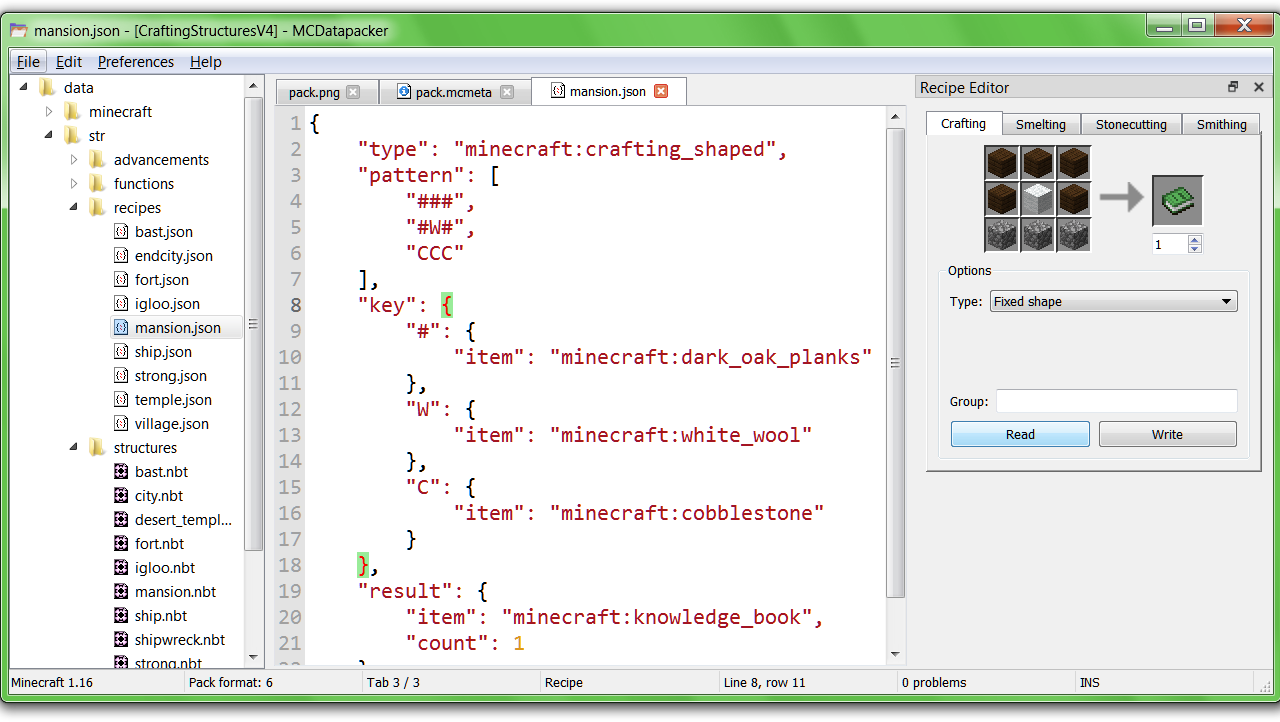 GitHub - IoeCmcomc/MCDatapacker: A Minecraft datapack maker supporting ...