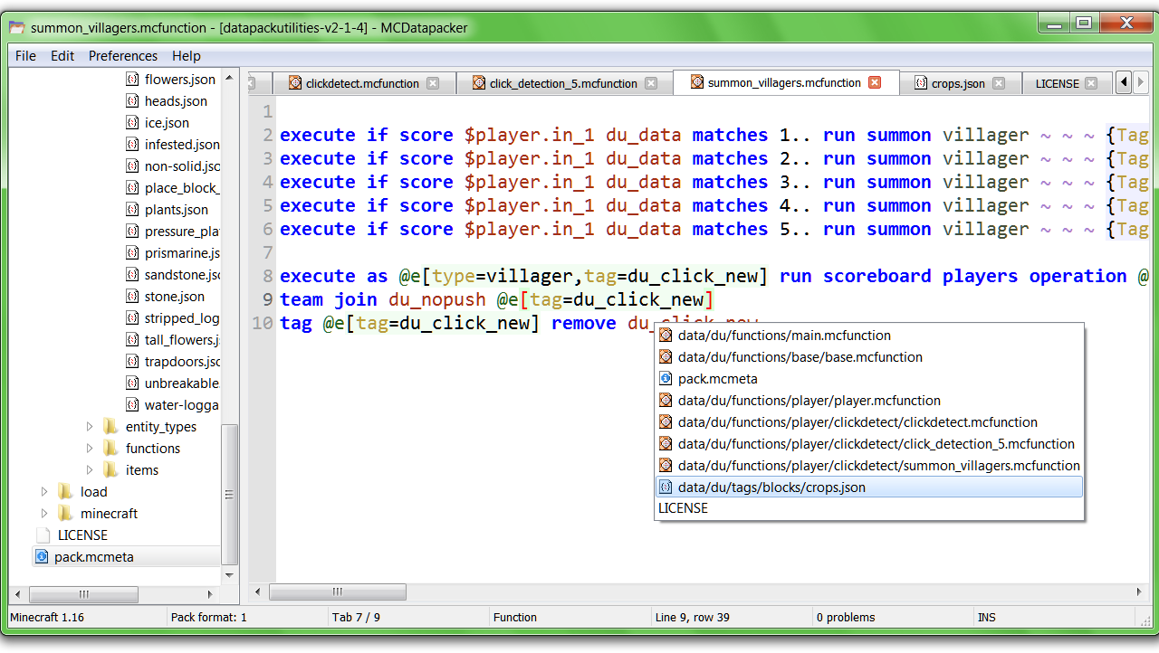 GitHub - IoeCmcomc/MCDatapacker: A Minecraft datapack maker supporting ...