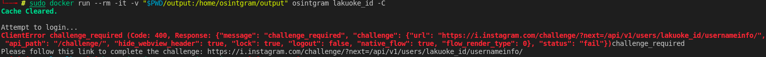 Error Challange Required · Issue #414 · Datalux/Osintgram · GitHub