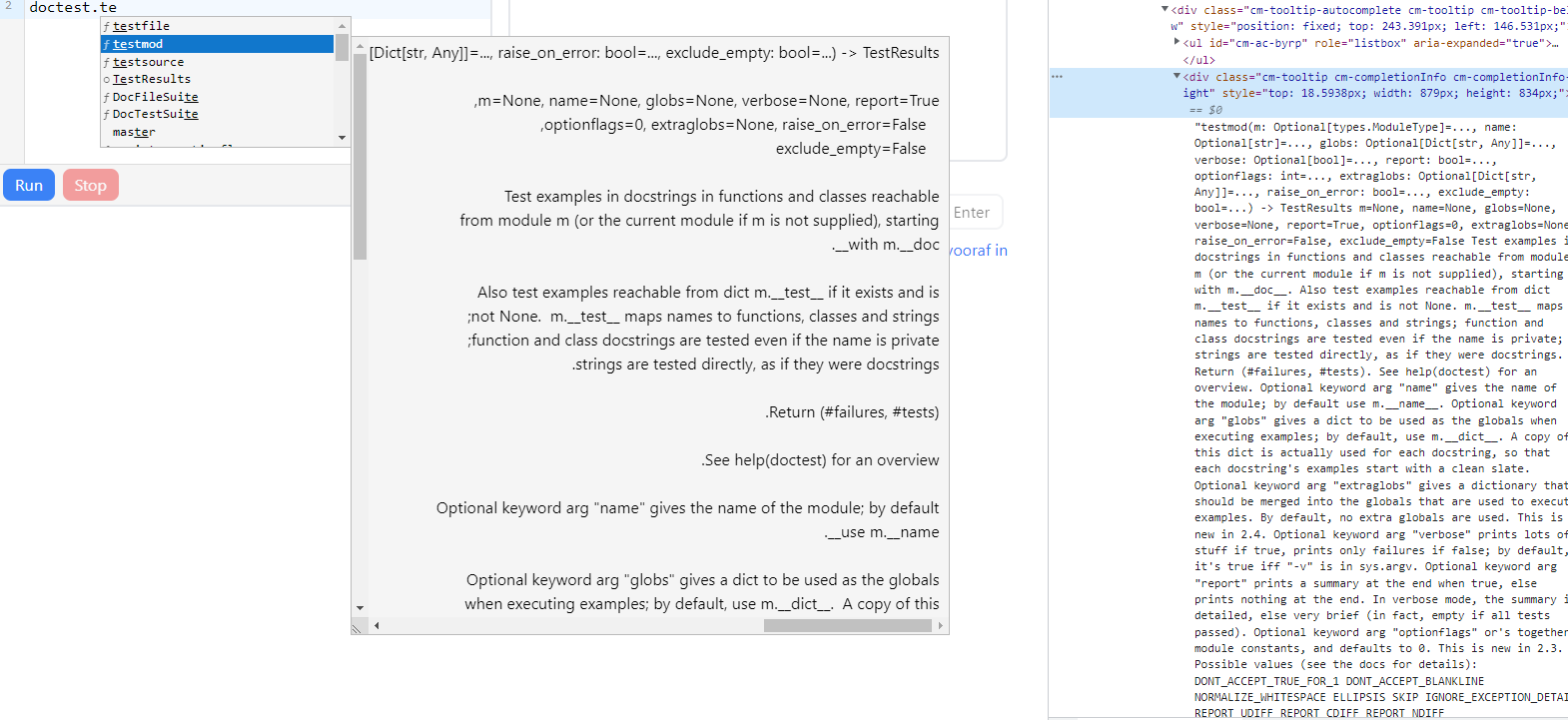 Unable to customize autocomplete tooltips · Issue #815 · codemirror/dev · GitHub