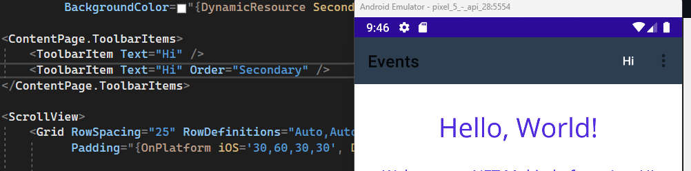 Bug Android Shellcontentpage Contentpagetoolbaritem Not Rendering · Issue 3593 · Dotnet