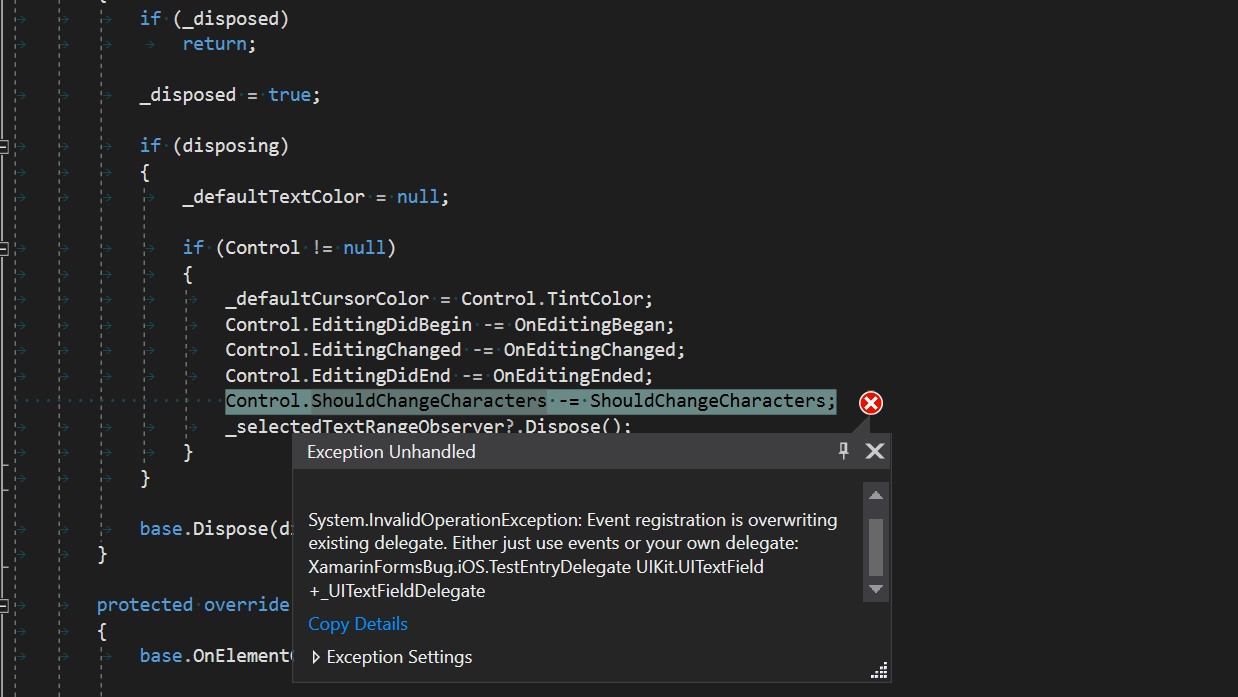 [iOS] Event registration is overwriting existing delegate · Issue #2619 · xamarin/Xamarin.Forms ...