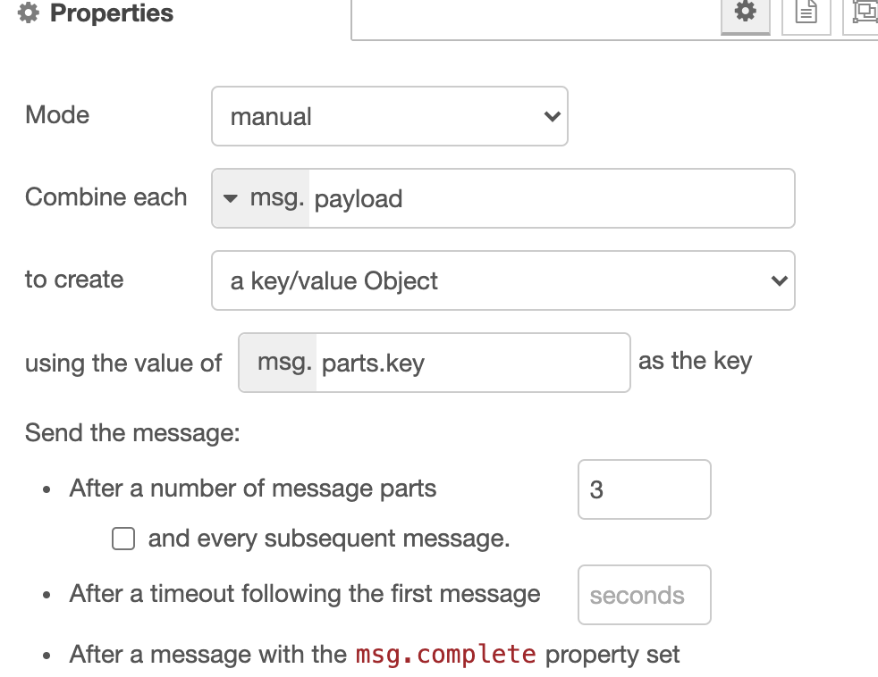 Join Node Reduce Sequence Counts Repeated Messages With Same Id And Key · Issue 2912 · Node Red