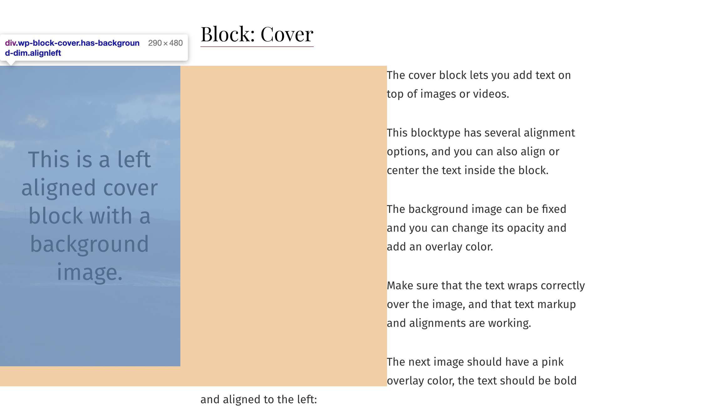 Varya: Left-aligned Cover Block margin issue · Issue #55 · Automattic/themes-workspace · GitHub