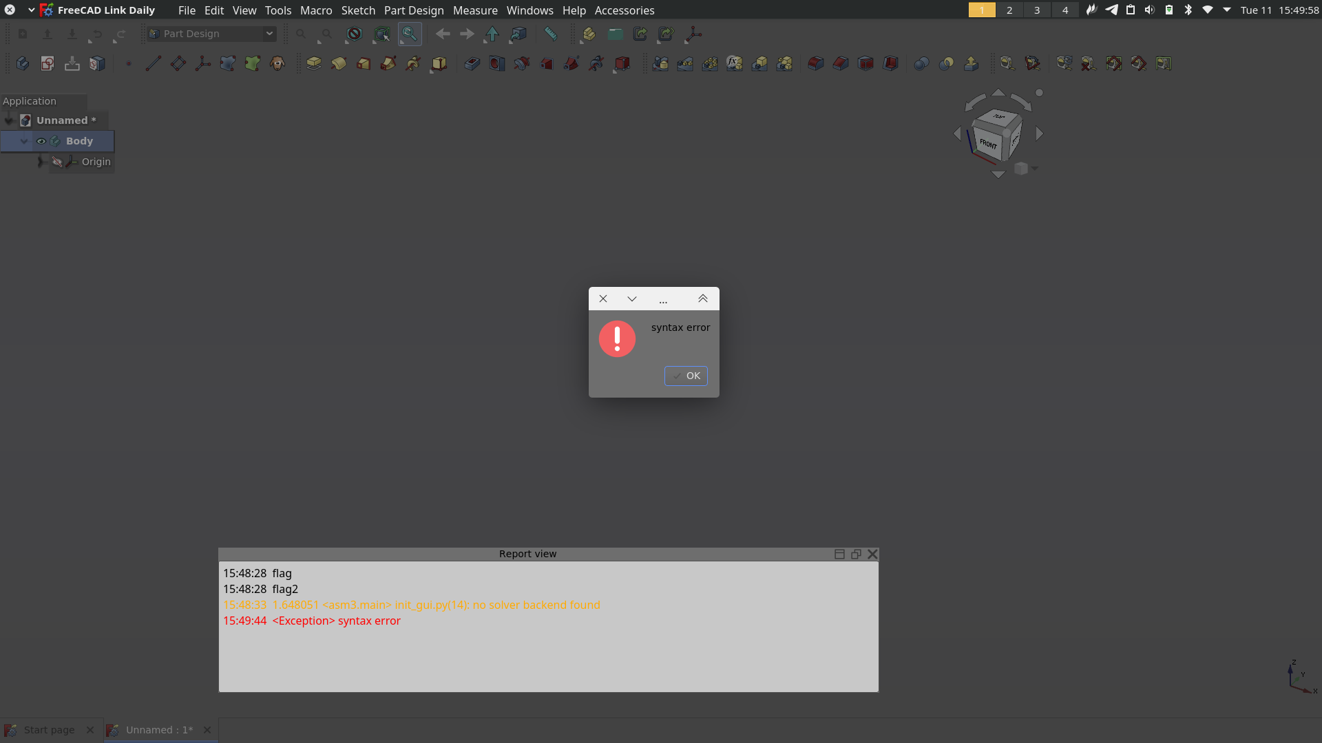 Syntax Error when creating any sketch. · Issue #1008 · realthunder/FreeCAD_assembly3 · GitHub