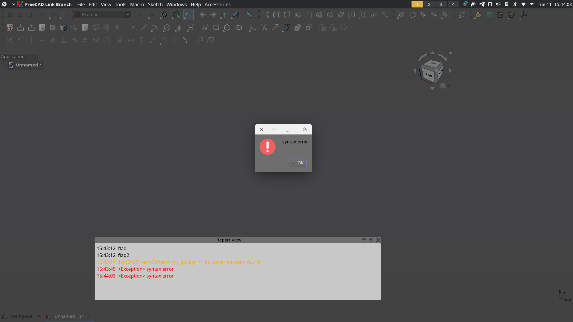 Syntax Error when creating any sketch. · Issue #1008 · realthunder/FreeCAD_assembly3 · GitHub