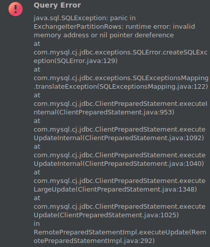 Inserting large JSON object in a prepared statement causes panic · Issue #4211 · dolthub/dolt ...