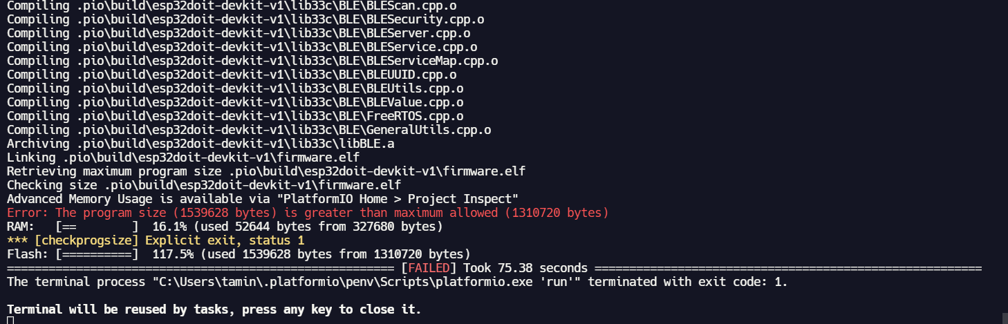 Program Size Is Greater Than Maximum Allowed · Issue 479 · Cyberman54esp32 Paxcounter · Github 