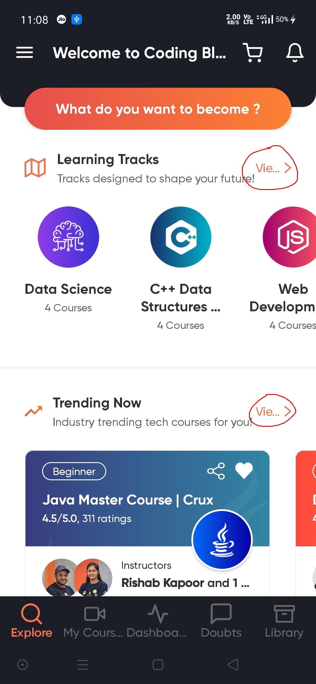 'Vie..' should be replaced with 'View all' on main screen · Issue #779 · coding-blocks ...