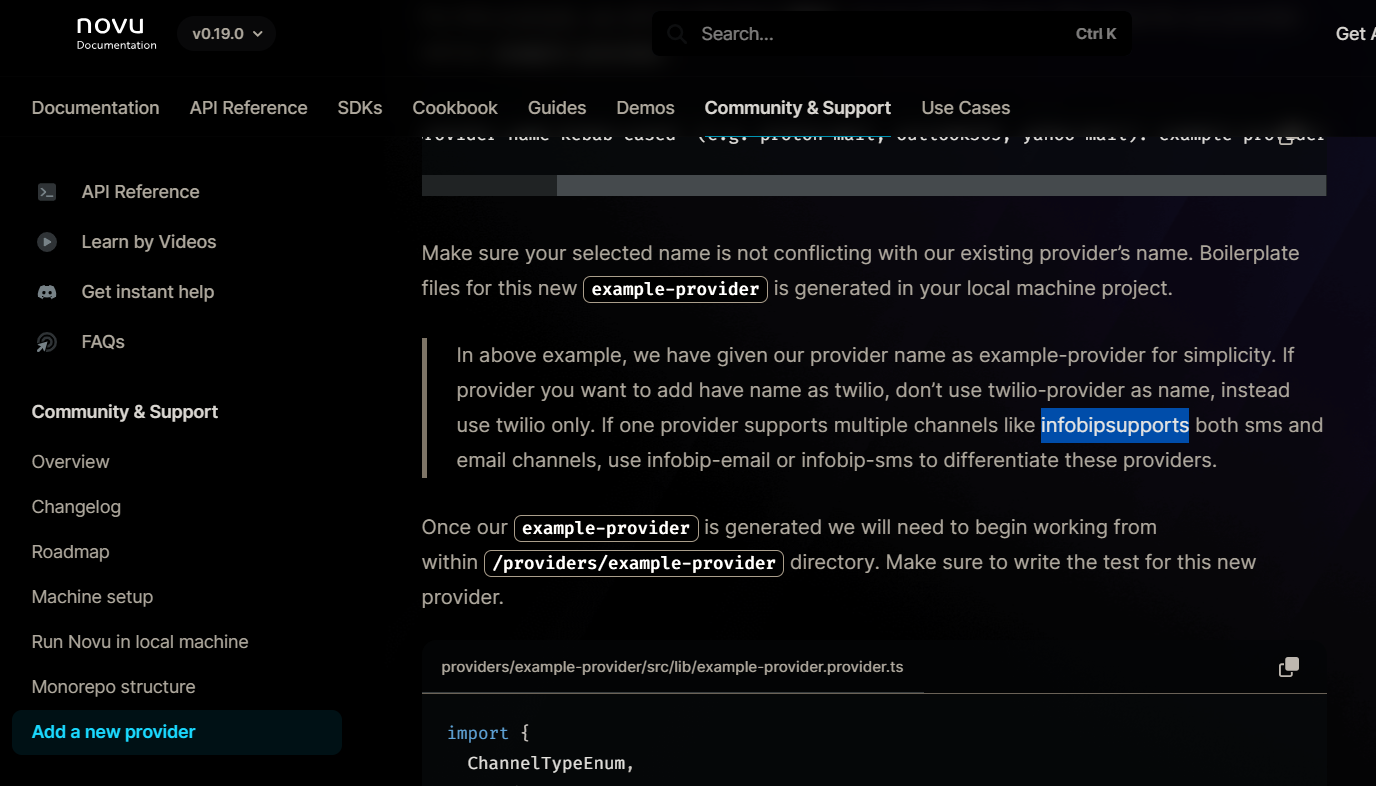 Docs Feedback: Space missing #4685 · Issue #307 · novuhq/docs · GitHub