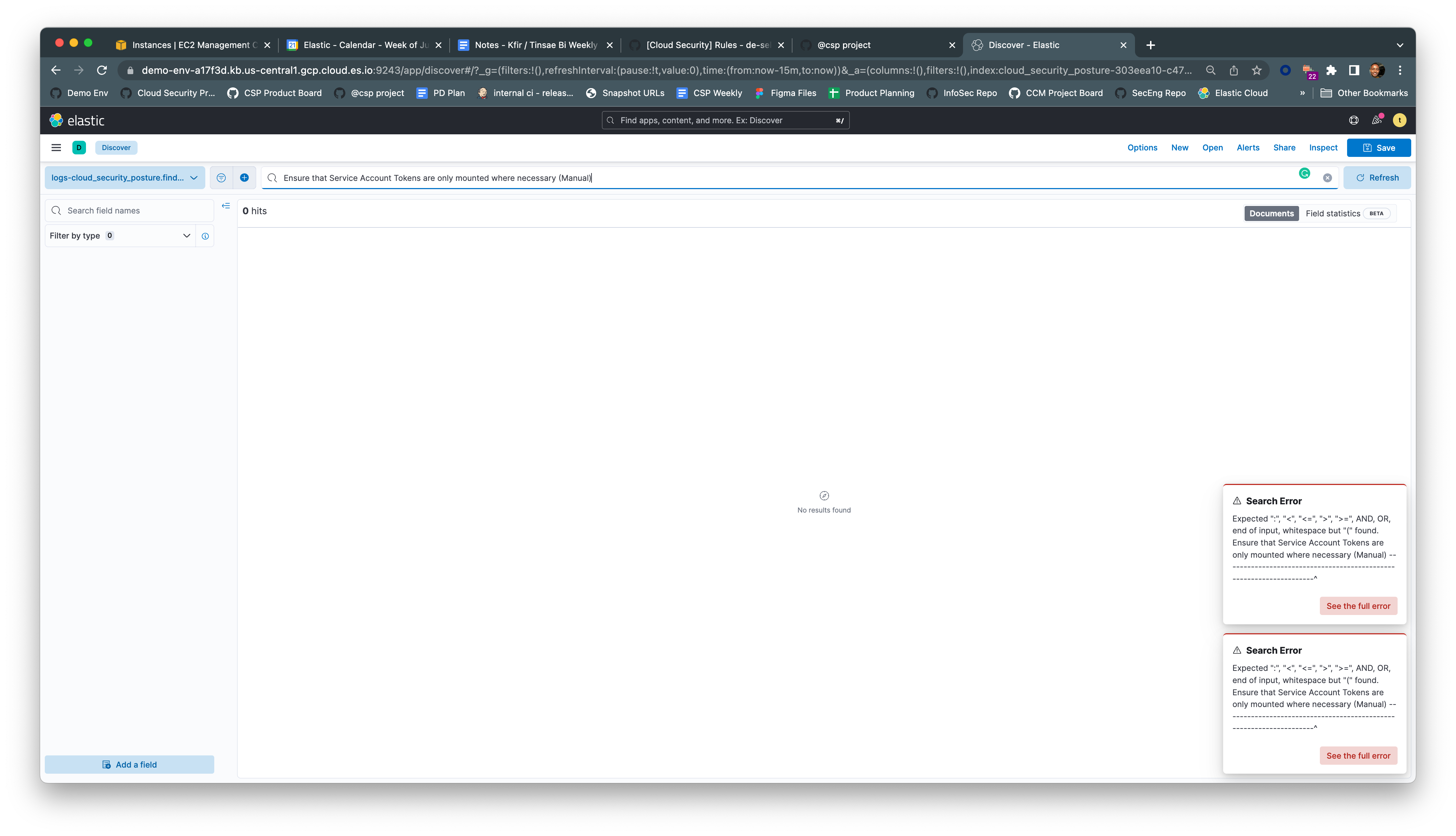 Bug Search Error Displays Multiple Times · Issue 134836 · Elastickibana · Github