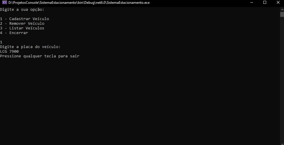 GitHub - SebastiaoTrindade/SistemaEstacionamento: Desafio de Projeto do Bootcamp Pottencial .NET ...