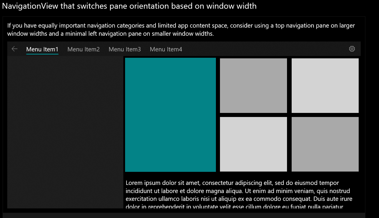NavigationView width-based pane orientation sample behavior is bugged. · Issue #218 · microsoft ...