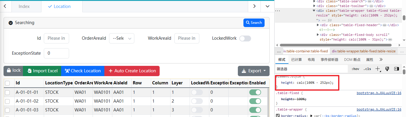 bug: Table的高度在上方的查询框折叠后不会自动拉伸，在6.x的时候是可以的 · Issue #1068 · dotnetcore/BootstrapBlazor · GitHub