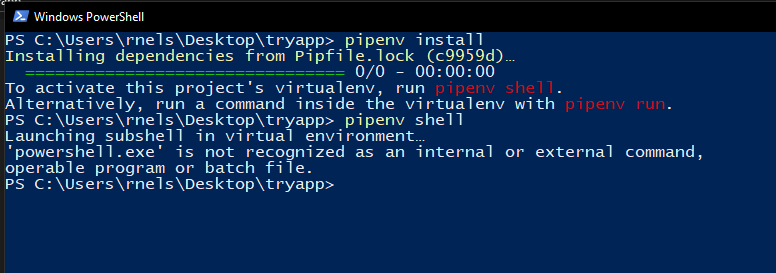 Error con ejecucion de comando pipenv shell · Issue #340 · IIC2413/Syllabus-2020-1 · GitHub